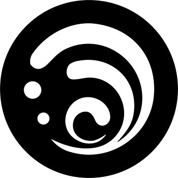 "Genshin Impact Hydro Element Symbol" Sticker for Sale by Kubala ...