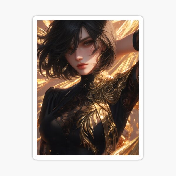 "Throne of Elegance: The Golden Sovereign" Sticker for Sale by ...