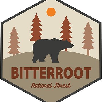 "Bitterroot National Forest Bear" Sticker for Sale by esskay | Redbubble