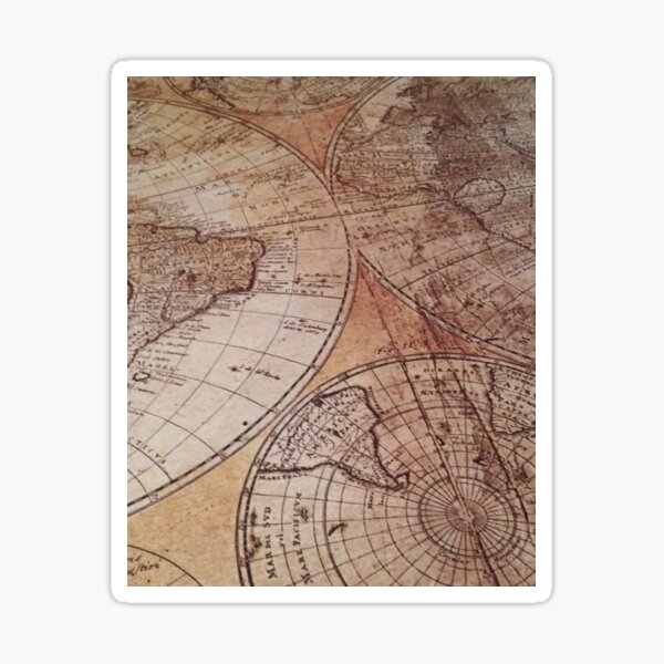 "old map" Sticker for Sale by Destinatioartox | Redbubble