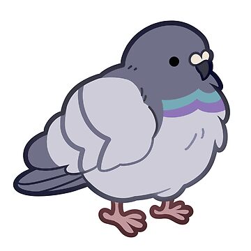 "Chibi Pigeon Sticker" Sticker for Sale by Budoti | Redbubble