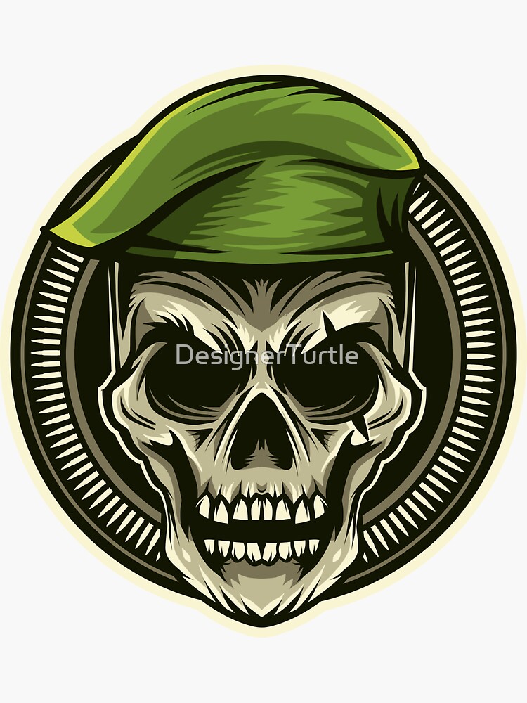 "Commando Calavera: Military Skull Emblem" Sticker for Sale by ...