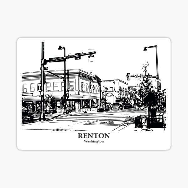 "Renton - Washington" Sticker for Sale by Lakeric | Redbubble