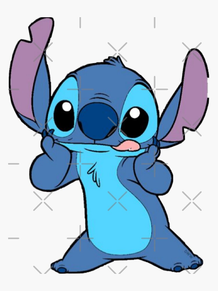 "Stitch showing his tongue" Sticker for Sale by anna-glow | Redbubble