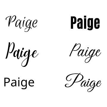 "Paige Name" Sticker for Sale by Skayne | Redbubble