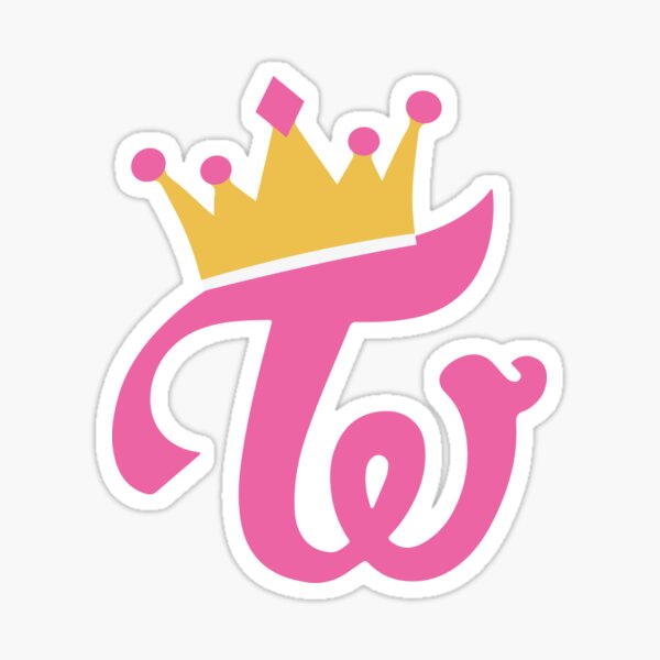 "Twice logo crowned" Sticker by SappyYellowCR | Redbubble