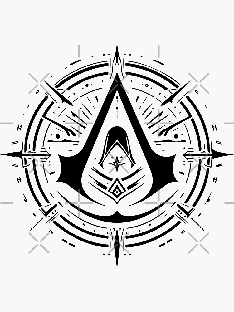 "Assassin's Creed Cryptic Symbol" Sticker for Sale by Nerd Out! | Redbubble
