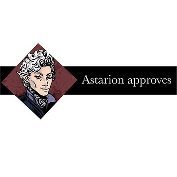 "Astarion approves" Sticker for Sale by Jillofmidgard | Redbubble
