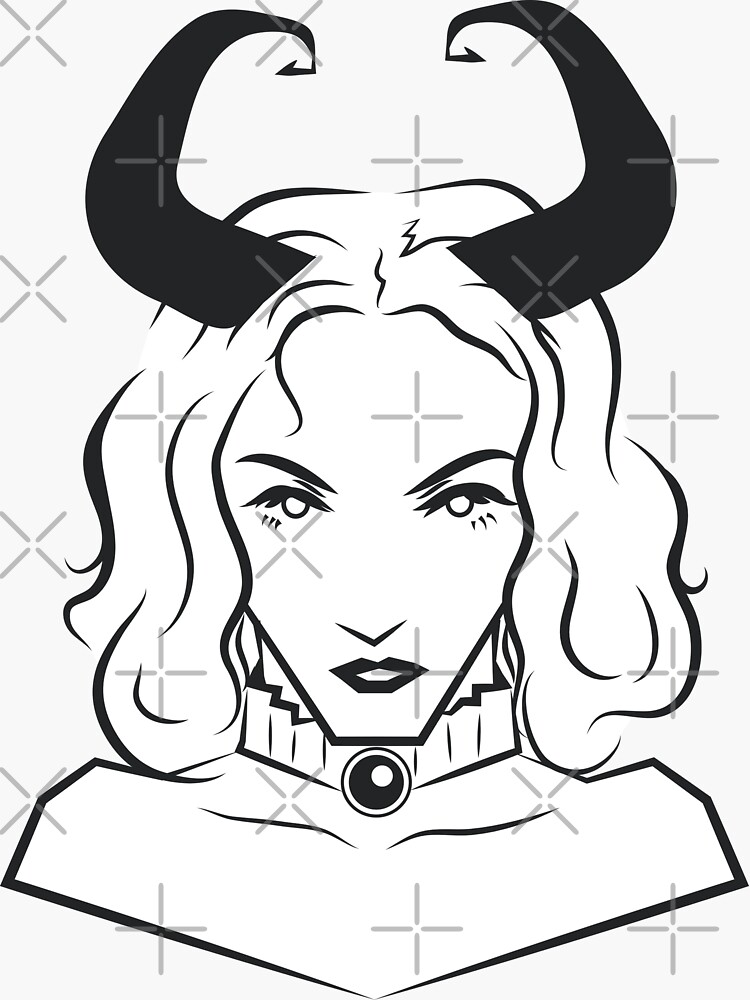 "Demon Girl" Sticker by Ra-An-97 | Redbubble