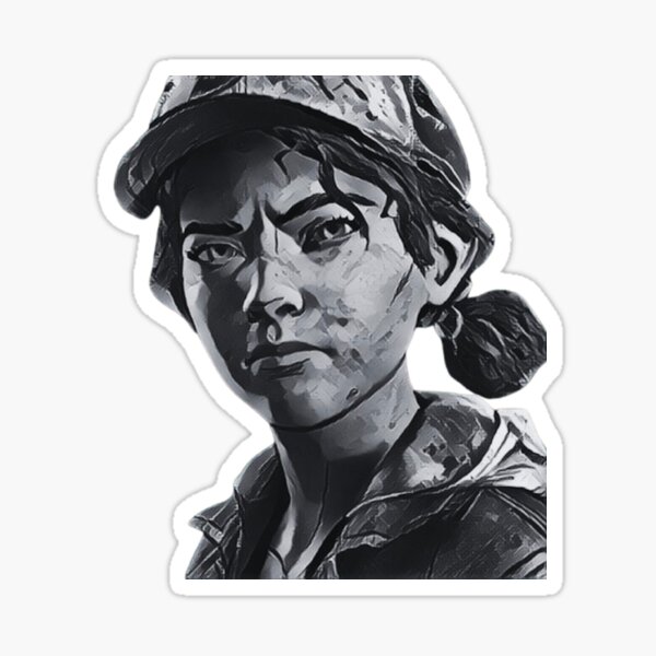 "CLEMENTINE TWDG 4 | (Monochrome Variant)" Sticker for Sale by ...