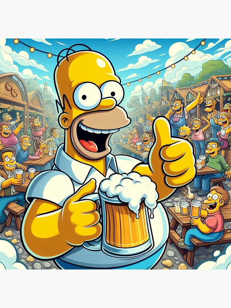 "Homer love beer" Sticker for Sale by Picsgalleryai | Redbubble