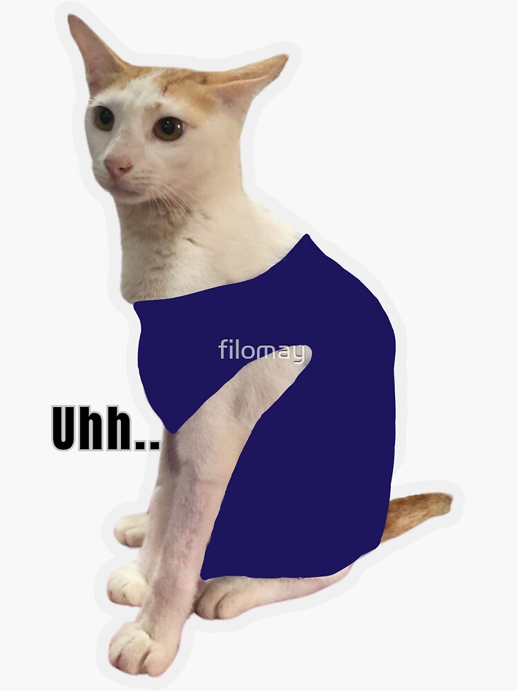 "Uhh Cat Meme" Sticker for Sale by filomay | Redbubble