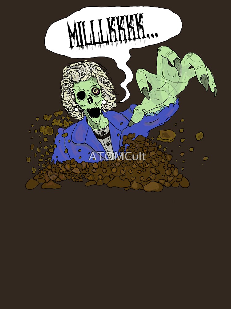 "Zombie Thatcher Milk Snatcher" T-shirt by ATOMCult | Redbubble