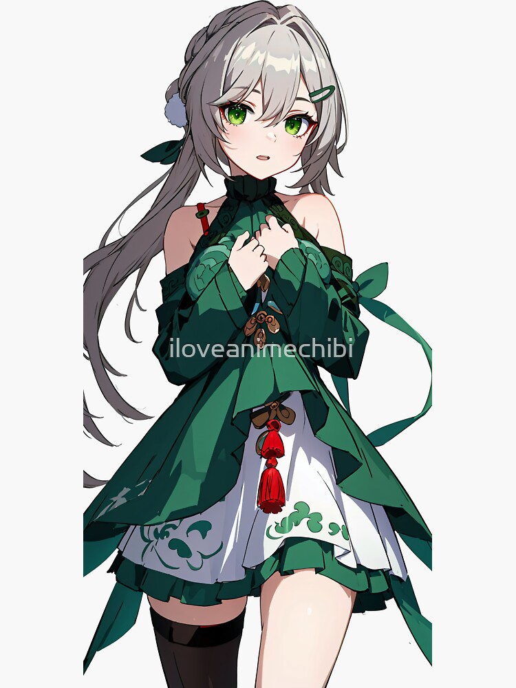 "Cute Anime Girl, Qingque - Honkai Star Rail" Sticker for Sale by ...
