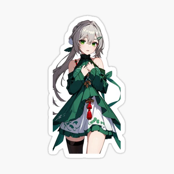 "Cute Anime Girl, Qingque - Honkai Star Rail" Sticker for Sale by ...