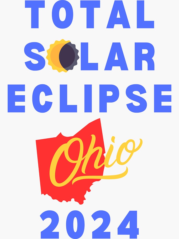 "Ohio Eclipse 2024" Sticker for Sale by gillys | Redbubble