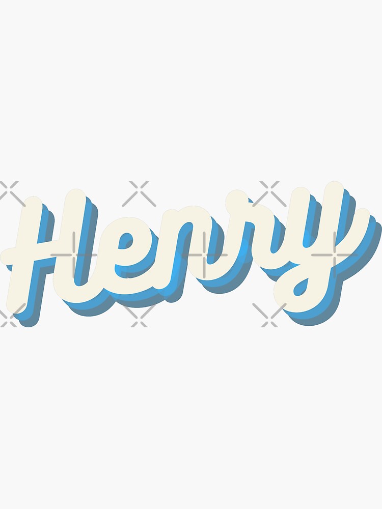 "Henry Name" Sticker for Sale by ArtCraftLab | Redbubble