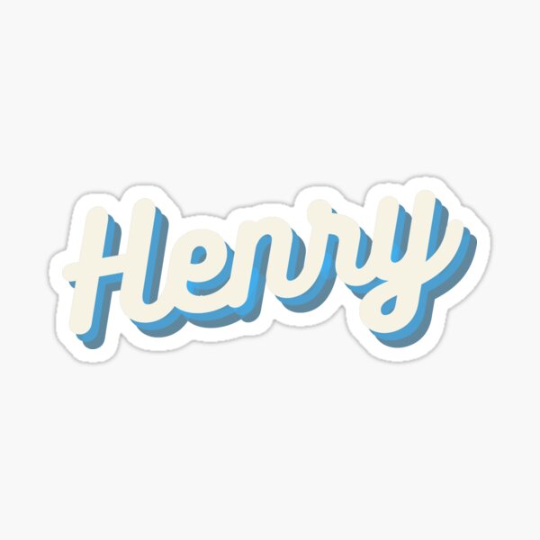 "Henry Name" Sticker for Sale by ArtCraftLab | Redbubble