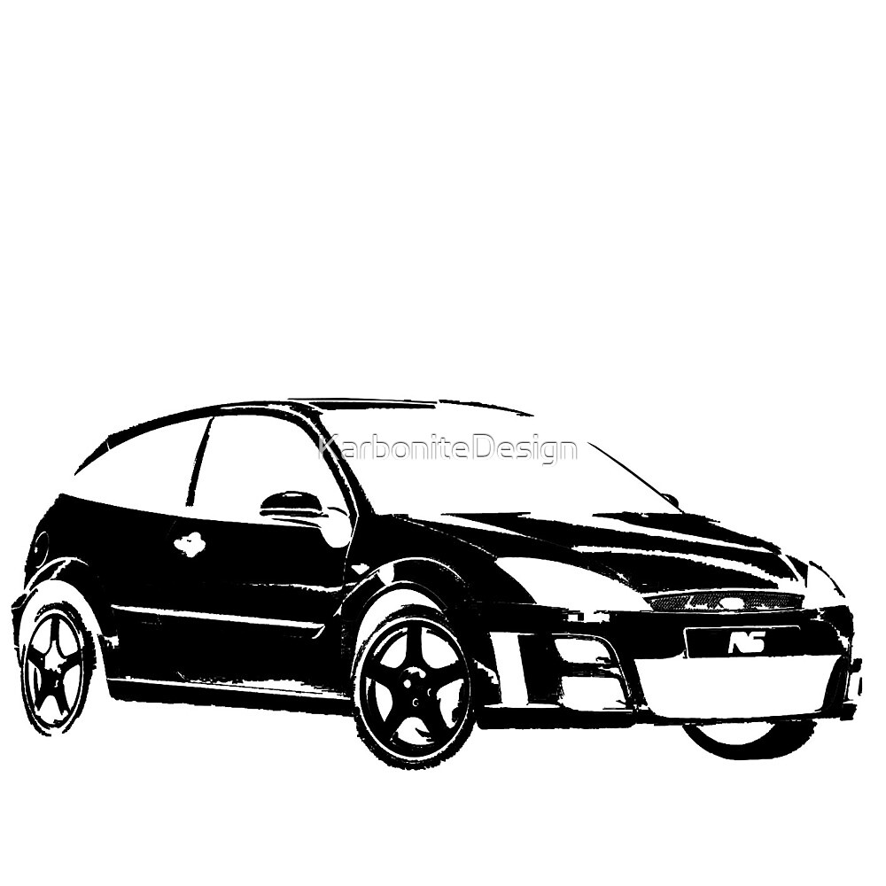 "Focus RS Mk1 - Automotive Fan Art" by KarboniteDesign | Redbubble