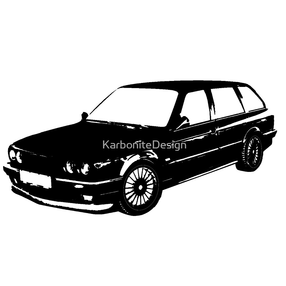 "325i E30 Touring - Automotive Fan Art" by KarboniteDesign | Redbubble