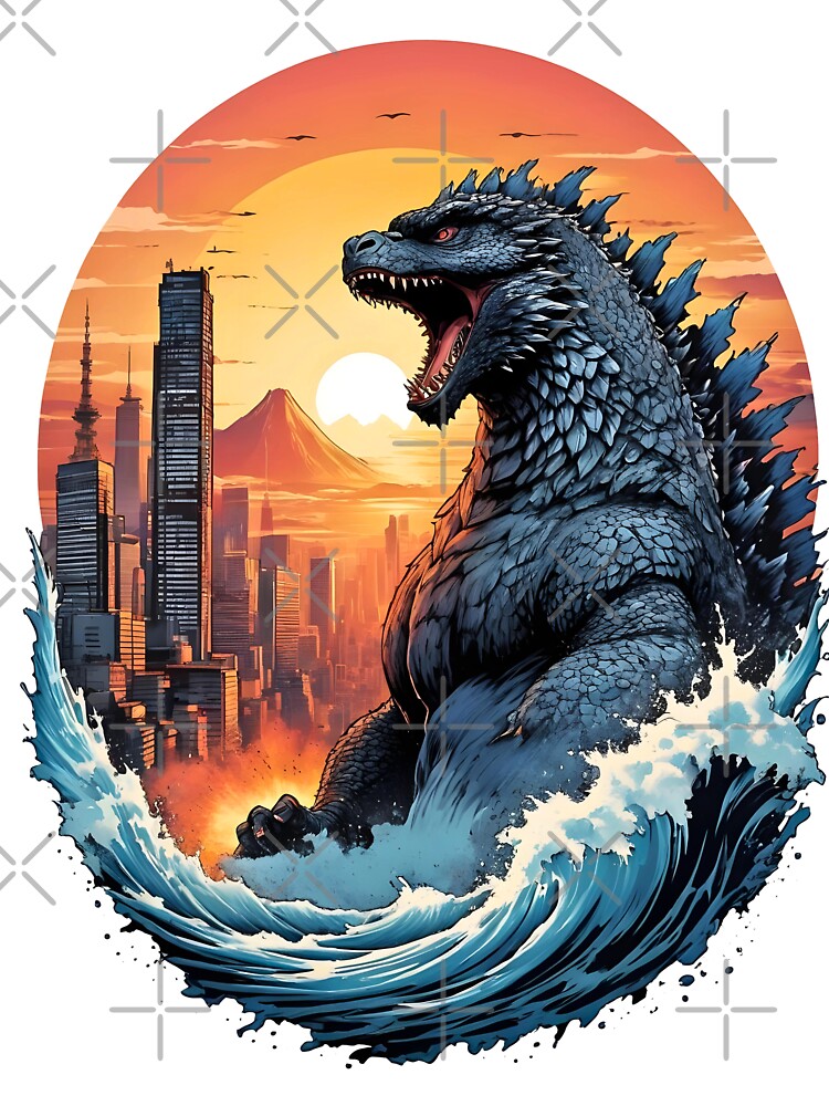 "Godzilla Water Monster Kaiju retro vintage comic design" Kids T-Shirt ...