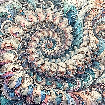 "Fractal Dreams: A Zentangle Escape" Sticker by Expressartzone | Redbubble