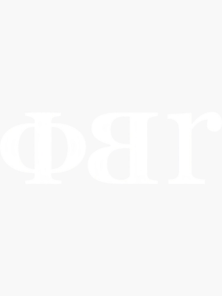 "Phi Boota roota Greek Letters" Sticker for Sale by Phi-Boota-roota ...