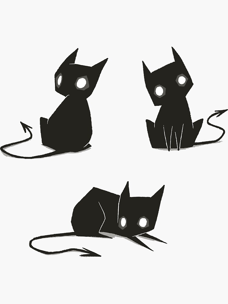 "Demon kitty sticker sheet" Sticker for Sale by Behemot- | Redbubble