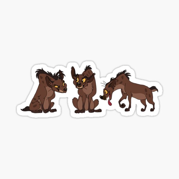 "Shenzi, Banzai, and Ed" Sticker for Sale by SketchShepherd | Redbubble