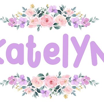 "Purple Flower Katelyn Name Label" iPad Case & Skin for Sale by ...