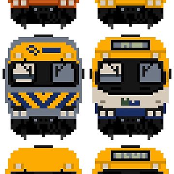 "Pixel Art Comeng Train's" Sticker for Sale by MartinTF | Redbubble