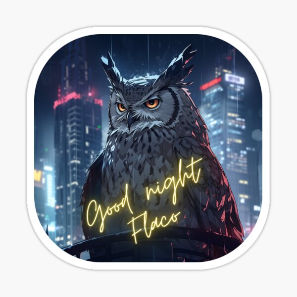 "Good night Flaco (transparent background)" Sticker for Sale by Mecha ...