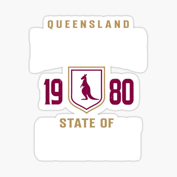"vintage Queensland maroons State of origin queenslander rugby" Sticker ...