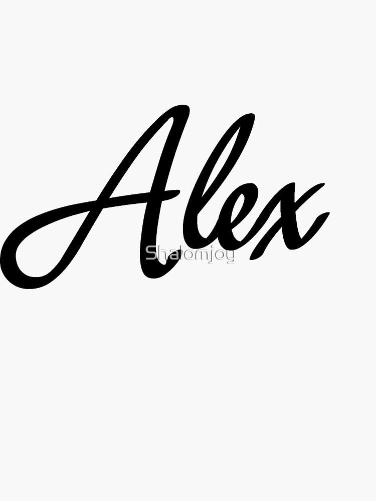 "Alex" Sticker for Sale by Shalomjoy | Redbubble