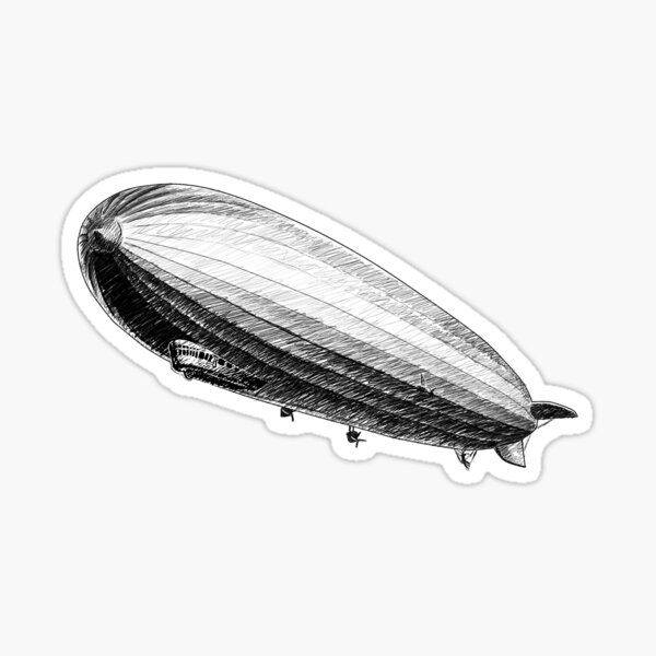 "Historical Zeppelin airship blimp sketch" Sticker for Sale by ...
