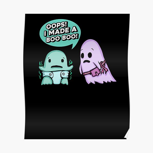 "Cute Oops! Made A Boo Boo Funny Quote Ghost Spooky Art Tee Drawing ...