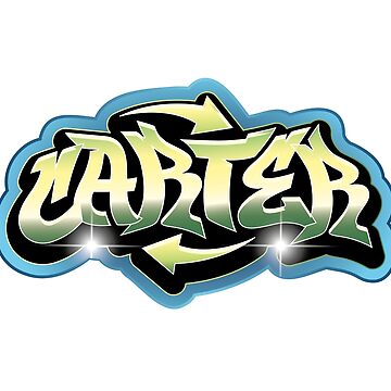 "Carter name graffiti style" Sticker for Sale by 0ut0fSpace | Redbubble