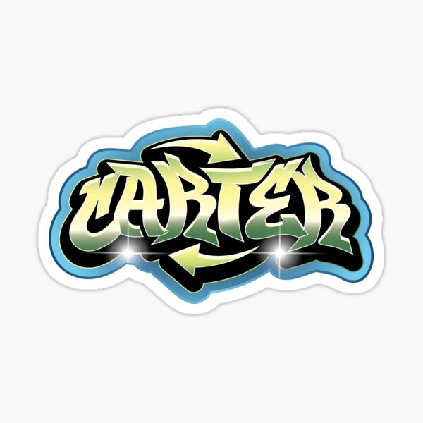 "Carter name graffiti style" Sticker for Sale by 0ut0fSpace | Redbubble