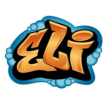 "Eli name graffiti style" Sticker for Sale by 0ut0fSpace | Redbubble