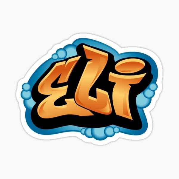 "Eli name graffiti style" Sticker for Sale by 0ut0fSpace | Redbubble
