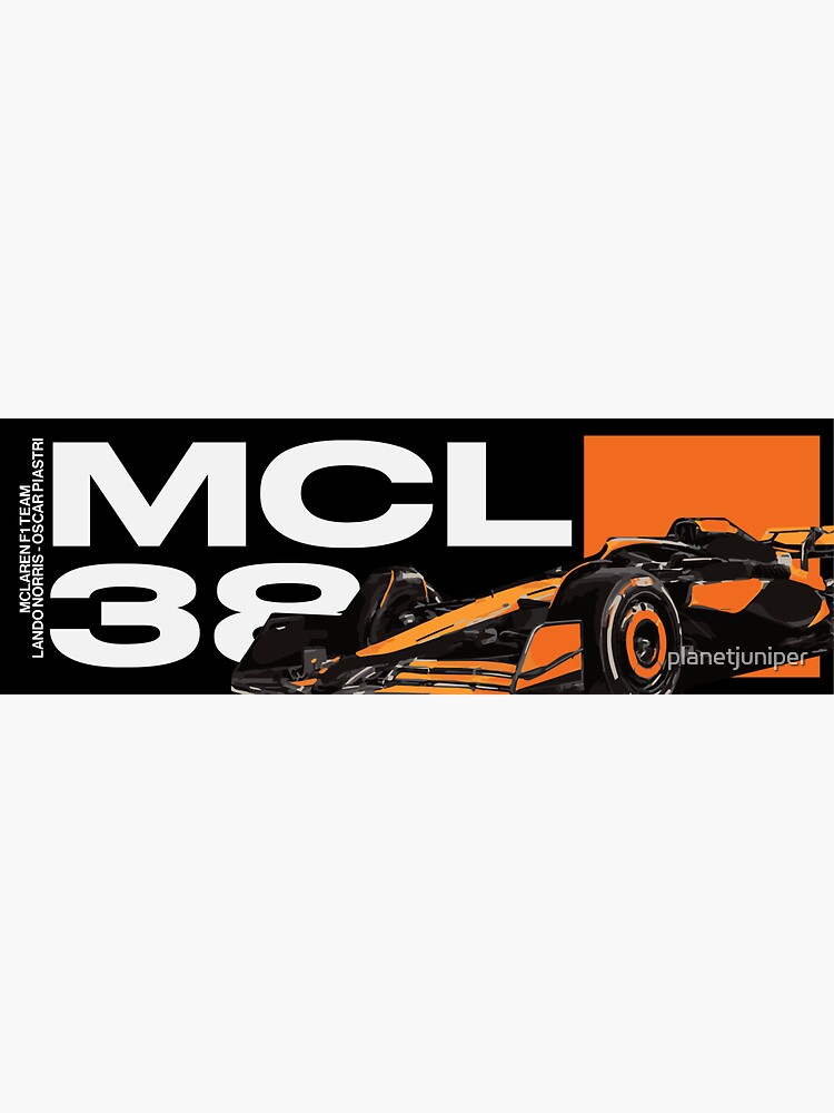 "Mclaren MCL38" Sticker for Sale by planetjuniper | Redbubble