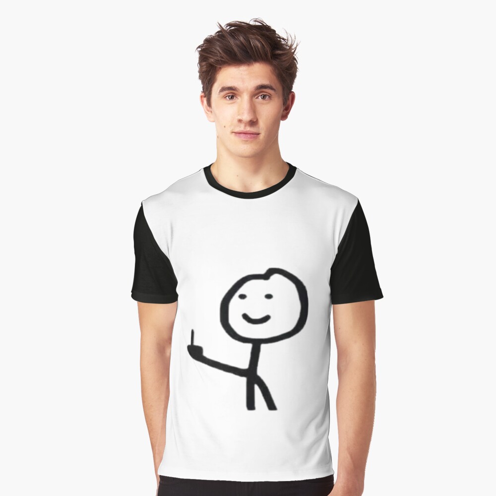 "Stick figure middle finger" Sticker for Sale by catcraftss | Redbubble
