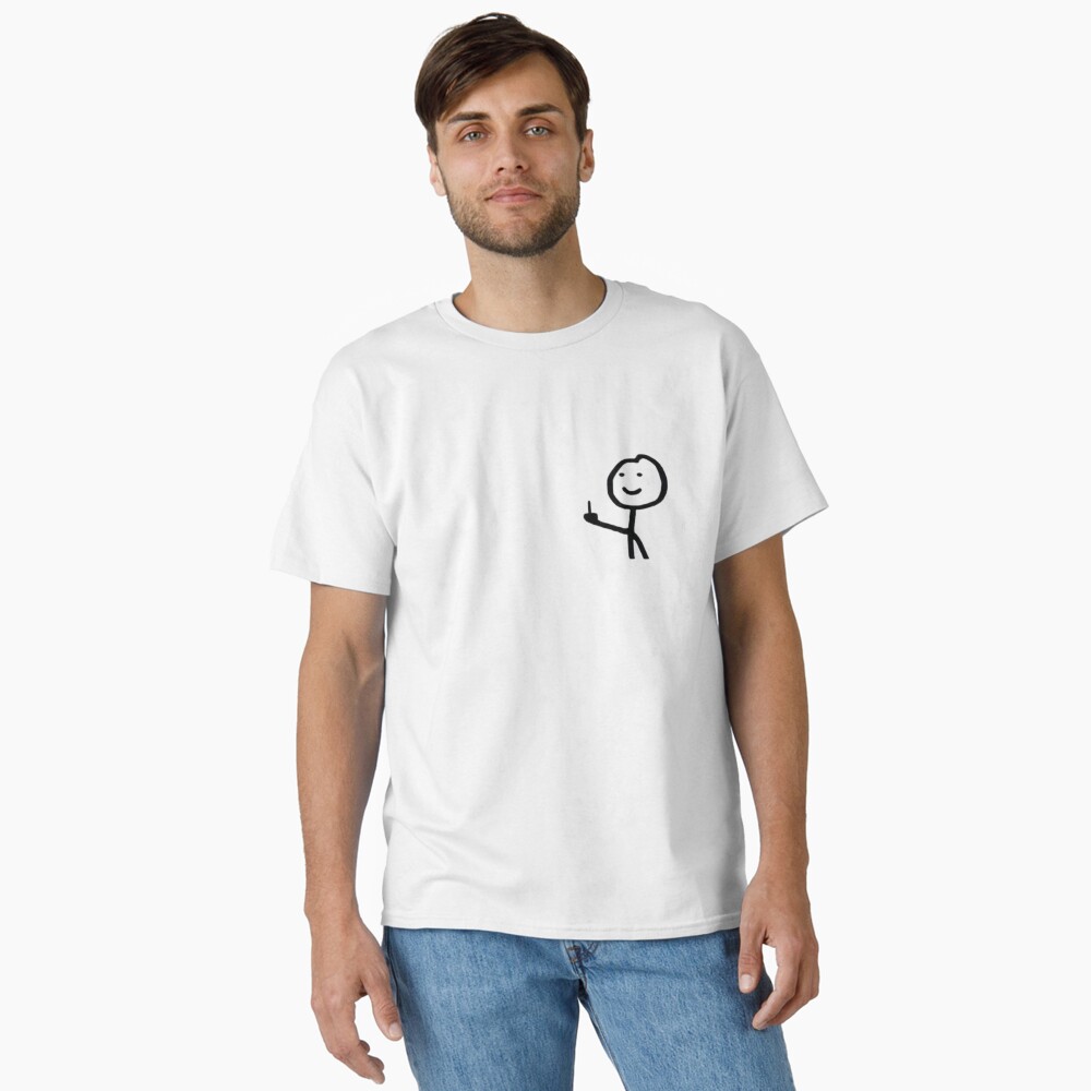 "Stick figure middle finger" Sticker for Sale by catcraftss | Redbubble