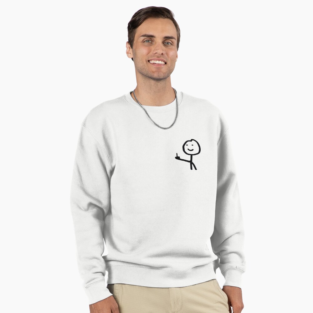 "Stick figure middle finger" Sticker for Sale by catcraftss | Redbubble
