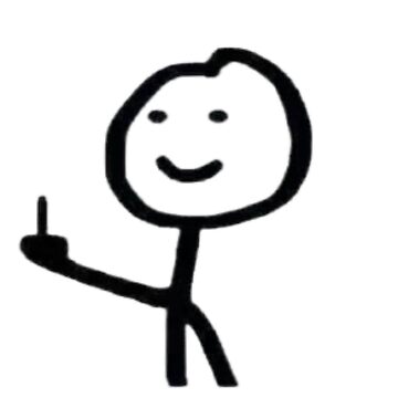 "Stick figure middle finger" Sticker for Sale by catcraftss | Redbubble
