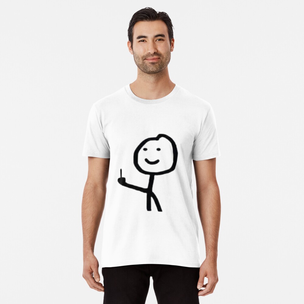 "Stick figure middle finger" Sticker for Sale by catcraftss | Redbubble