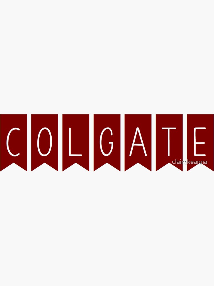"colgate" Sticker for Sale by clairekeanna | Redbubble