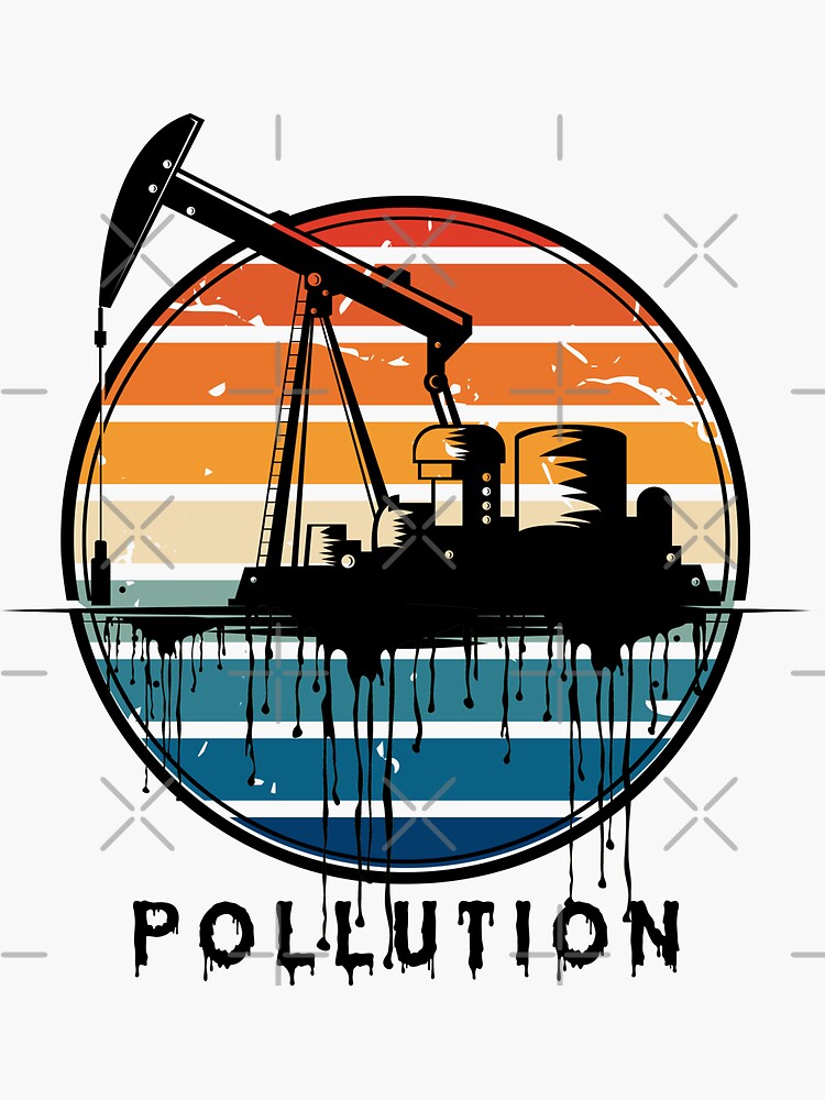 "Environmental pollution oil" Sticker for Sale by BloodyTeapot | Redbubble