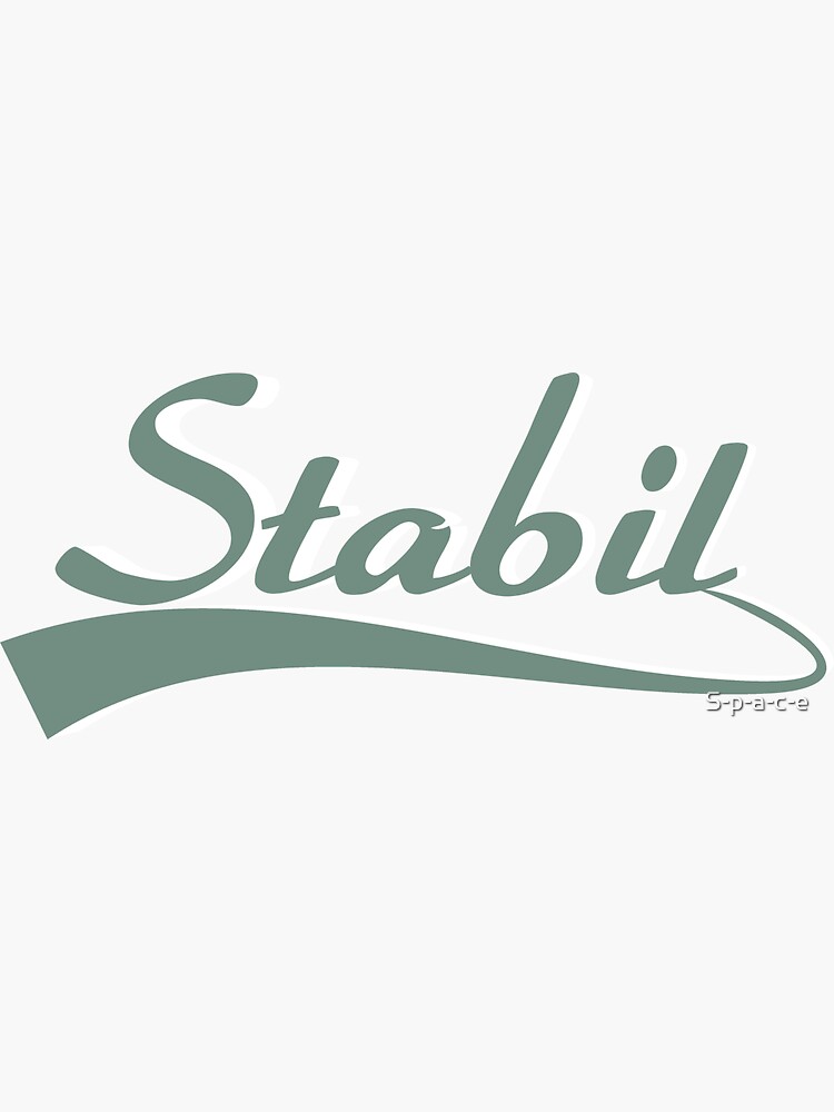 "Stabil logo" Sticker by S-p-a-c-e | Redbubble