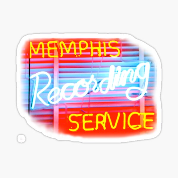 "Memphis Recording Service Sun Records Neon Sign" Sticker for Sale by ...